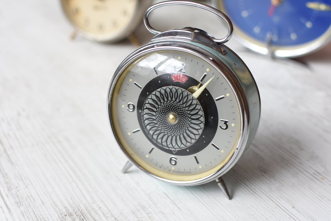 Vintage Large Mechanical Alarm Clock//chinese Alarm Clock 60s//working ...