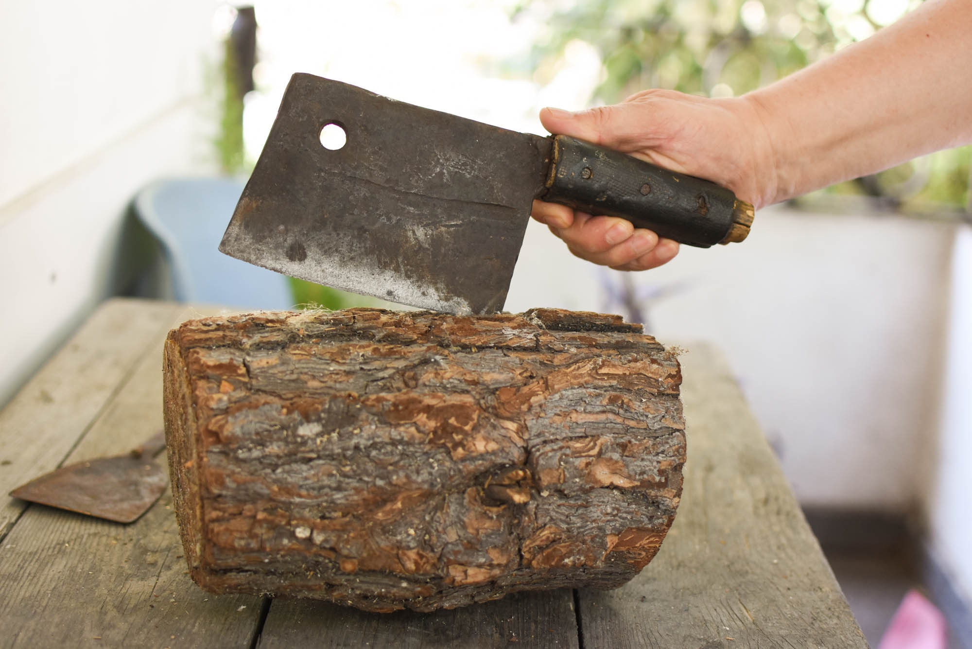 Vintage Large Forged Meat Cleaver//primitive Meat Kitchen - Etsy