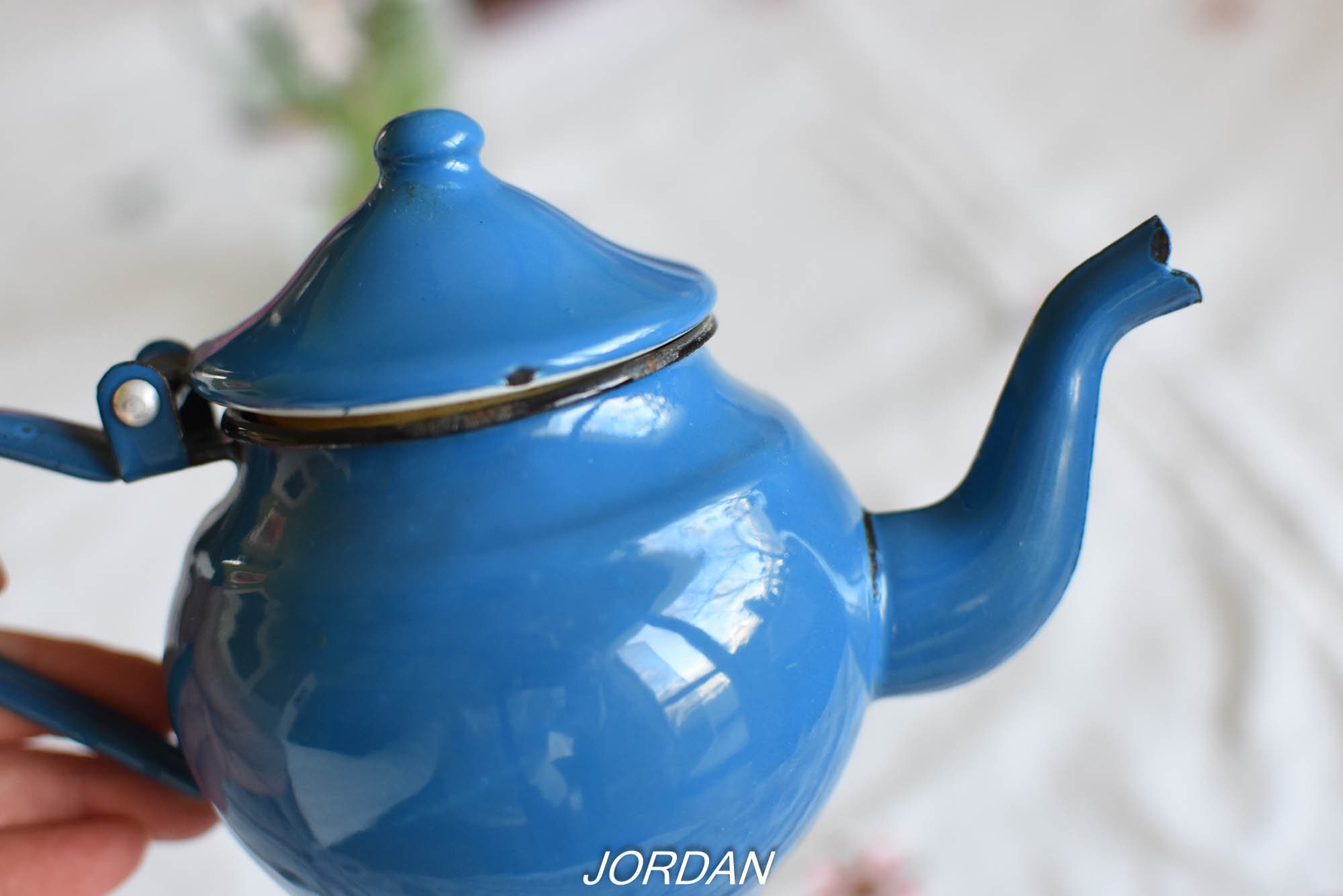 Vintage Enamel Teapot//rustic Tea Kettle//enamel Coffee - Etsy