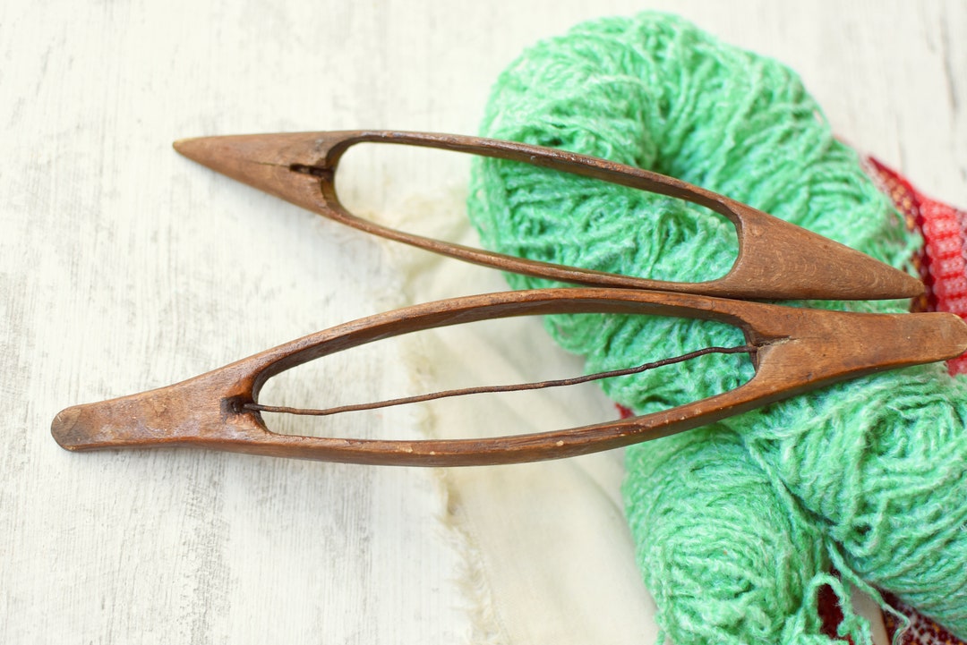 Vintage Loom Shuttle Set of 2//hand Weaving Tool//antique Wooden ...