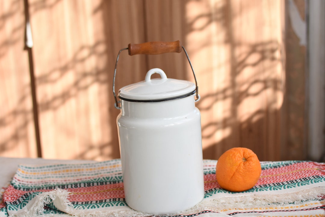 Vintage Soviet Enamelware//antique Milk Container//old Milk Can ...