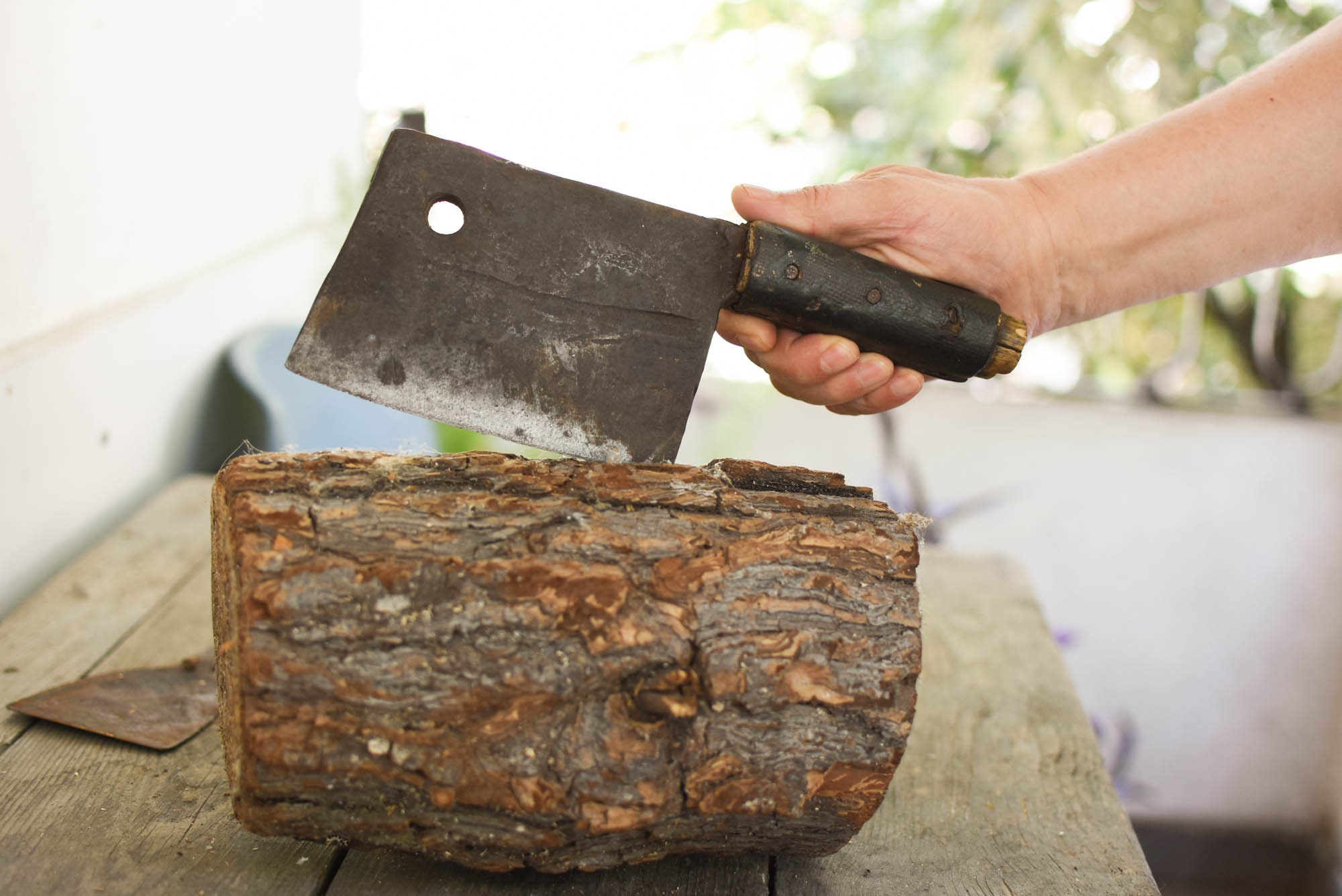 Vintage Large Forged Meat Cleaver//primitive Meat Kitchen - Etsy