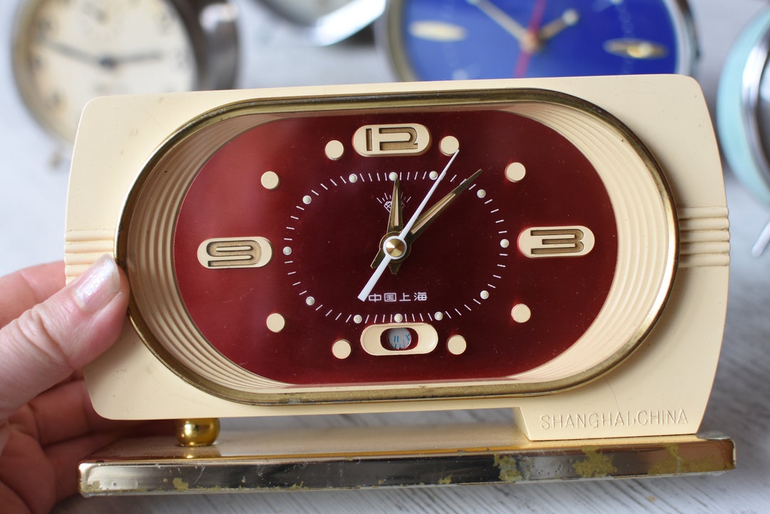 Rare Vintage Large Mechanical Alarm Clock//chinese Alarm Clock 60s ...