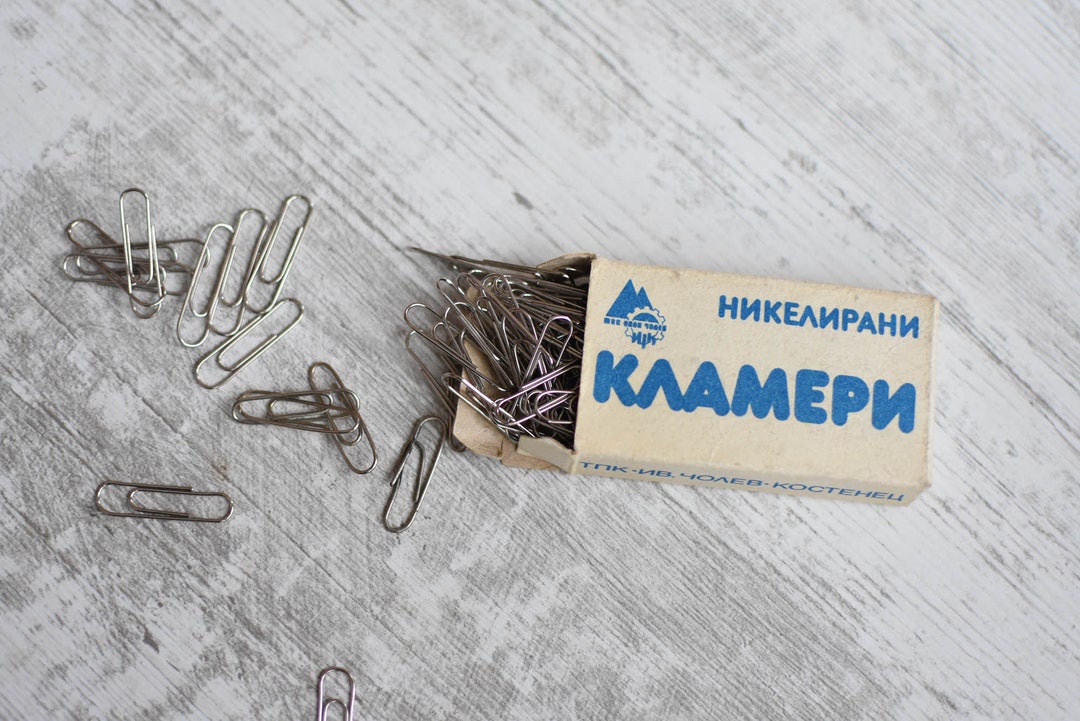 Vintage Metal Paper Clips//paper Clamps in an Original Box//retro ...