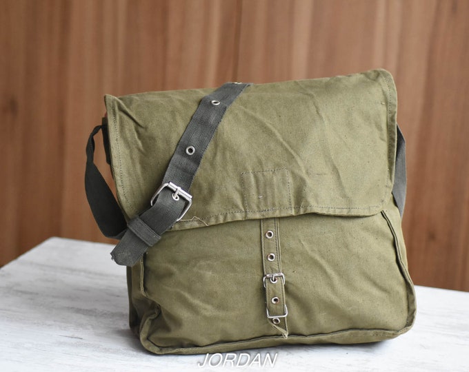 Vintage Military Shoulder Bag, Army Canvas Messenger Bag - Etsy Canada