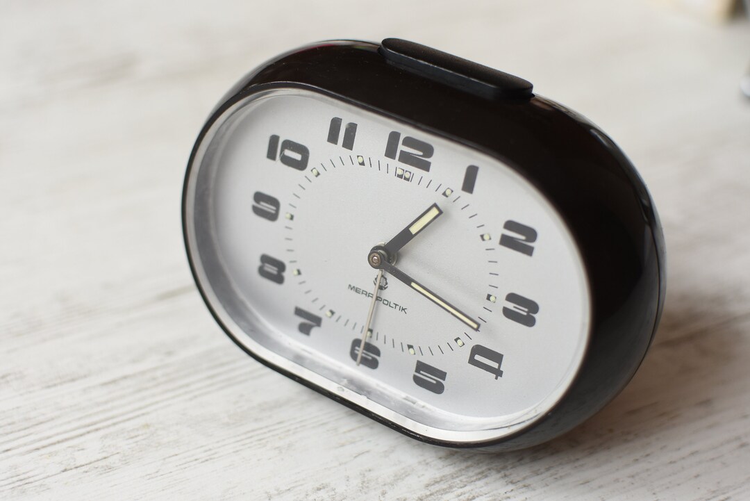 Vintage Large Mechanical Alarm Clock//poland Alarm Clock 60s//working ...