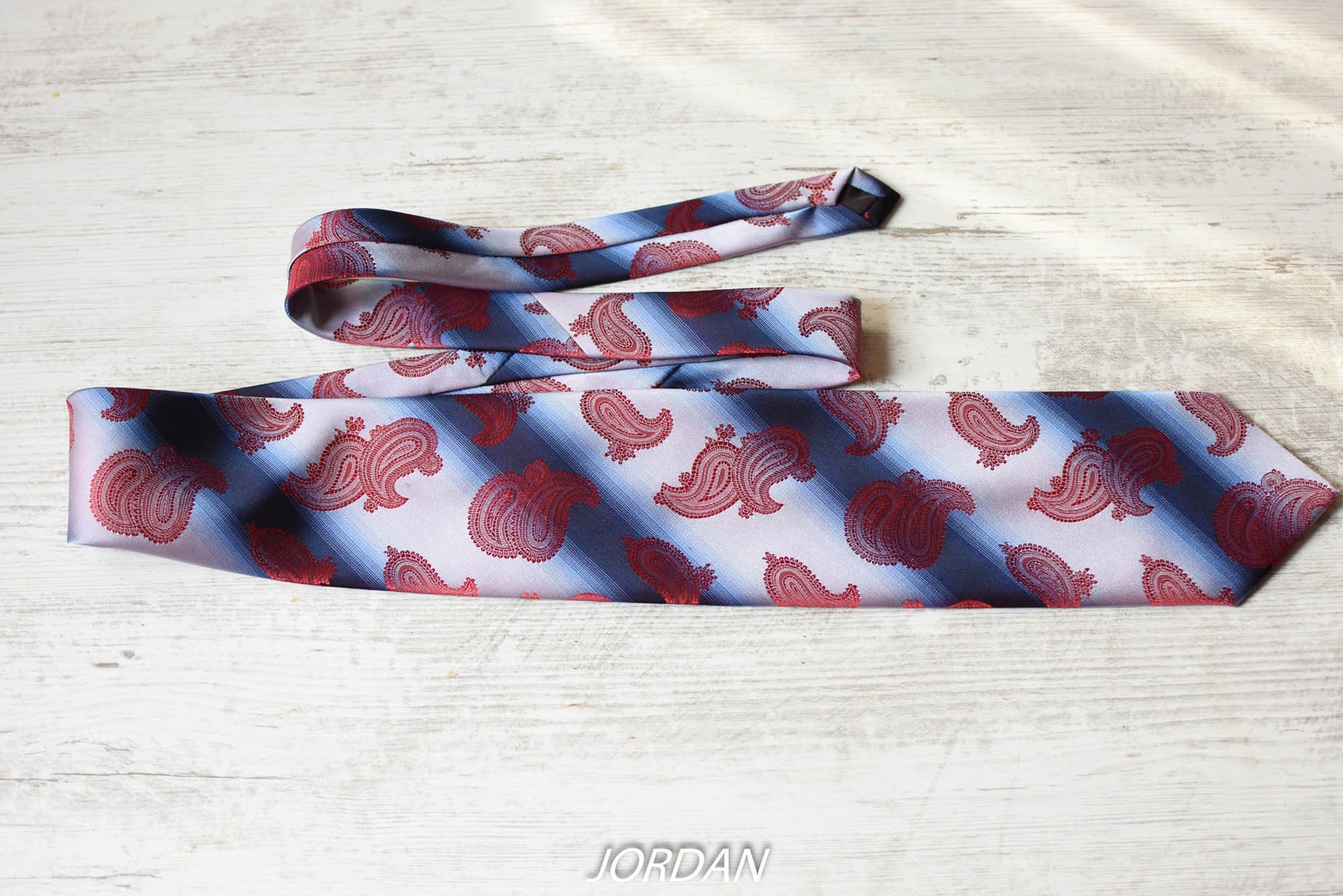 Vintage Necktie//men's Necktie//diagonal Stripe Polyester Tie//classic ...