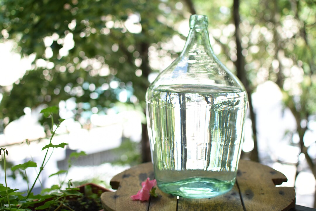 Vintage XXL Large Green Glass Demijohn 10 Liters//wine Demijohns ...
