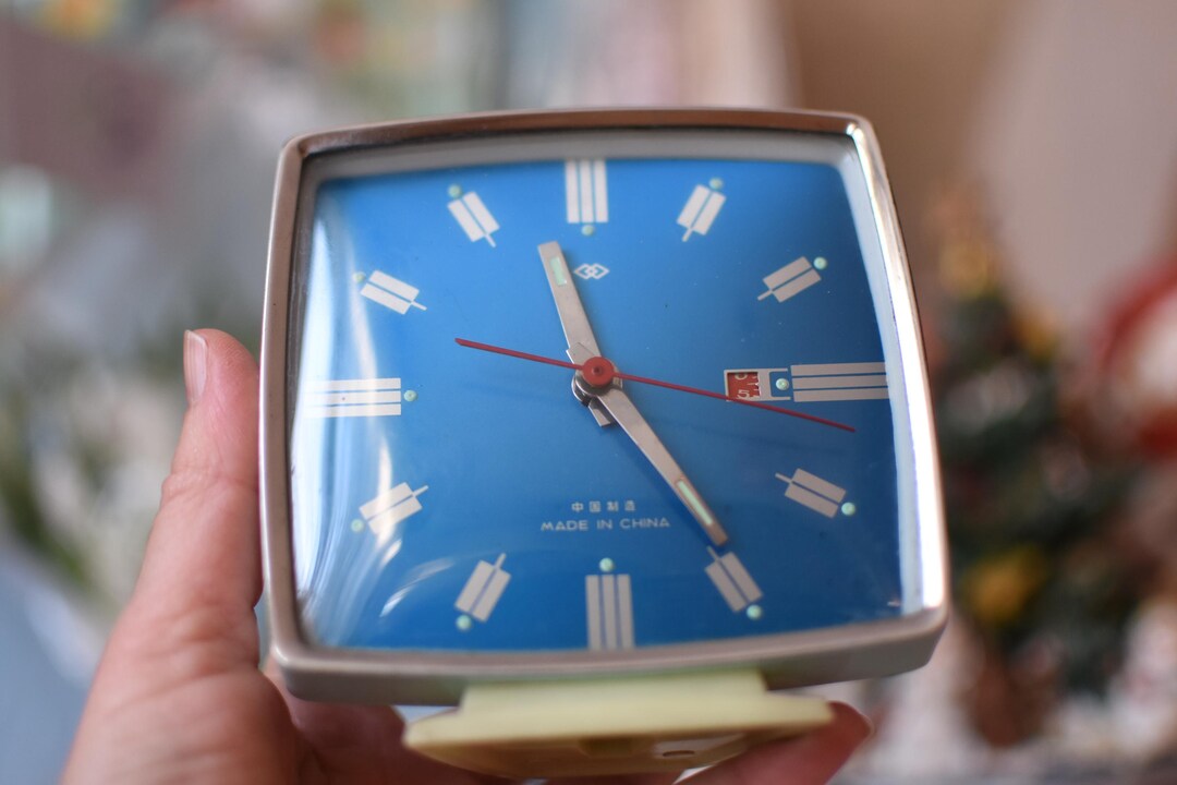 Rare Vintage Large Mechanical Alarm Clock//chinese Alarm Clock 70s ...