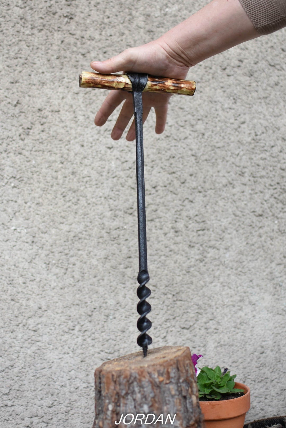 Antique Hole Auger//hand Drill//woodworking Tool//primitive Carpenters ...