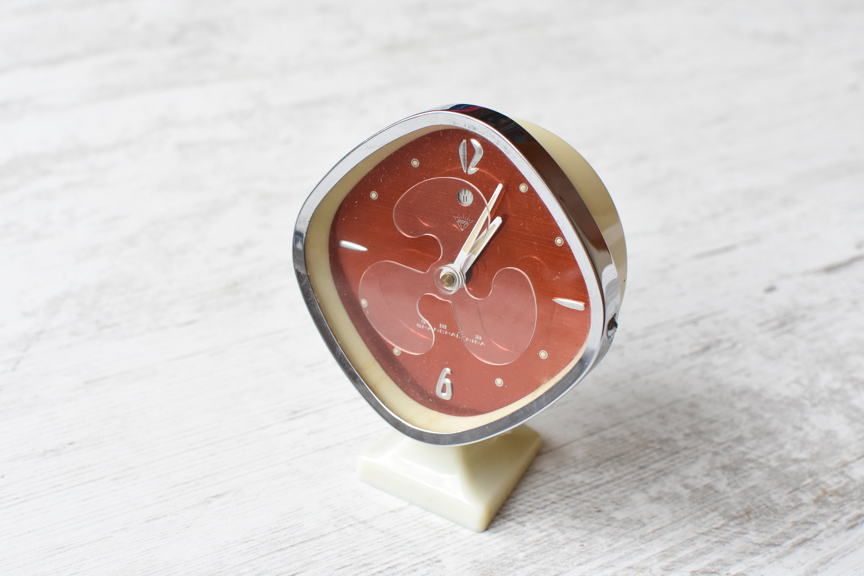 Vintage Large Mechanical Alarm Clock//chinese Animated Alarm Clock 60s ...