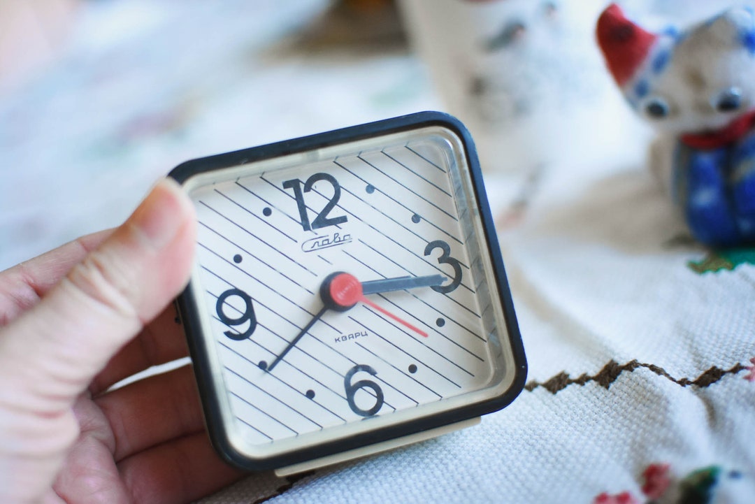 Vintage Desk Soviet Mini Working Clock//soviet Clock//bedroom Clock ...