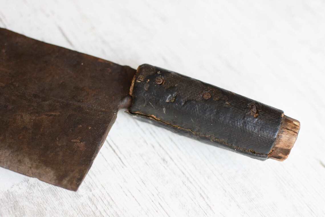 Vintage Large Forged Meat Cleaver//primitive Meat Kitchen | Etsy