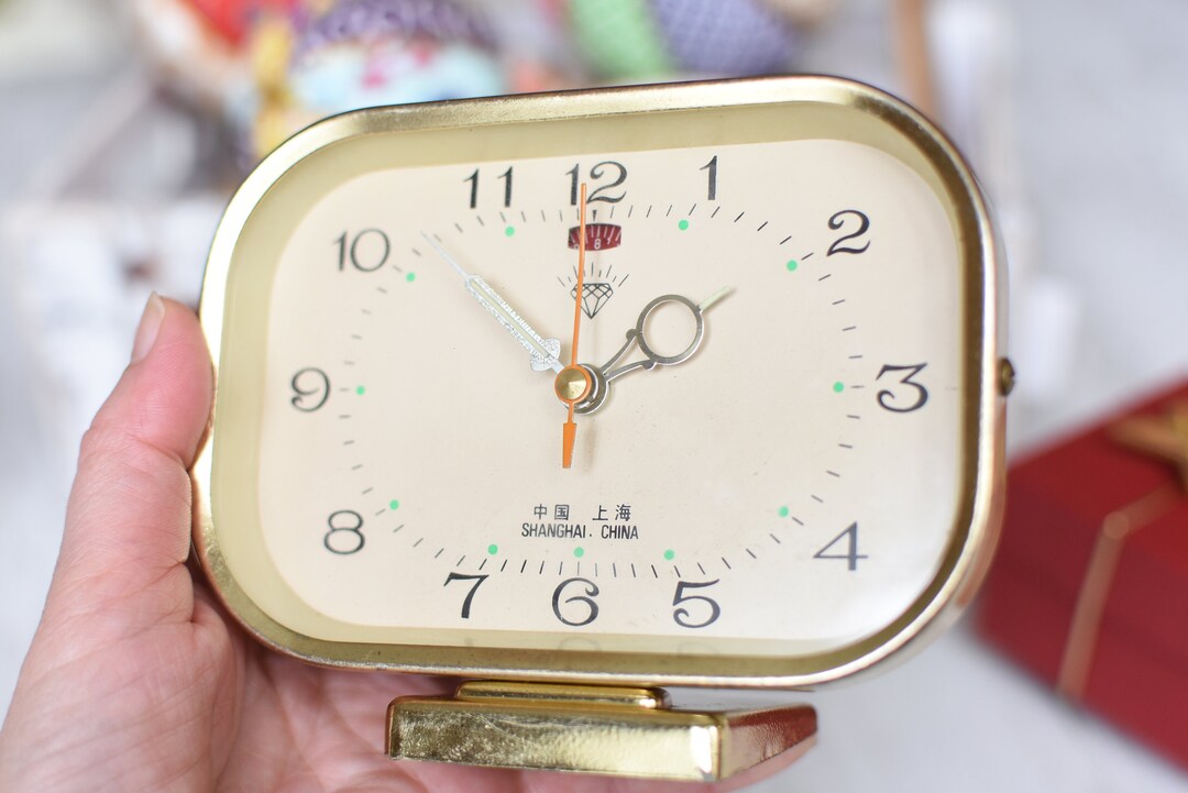 Vintage Large Mechanical Alarm Clock//chinese Alarm Clock 60s//working ...