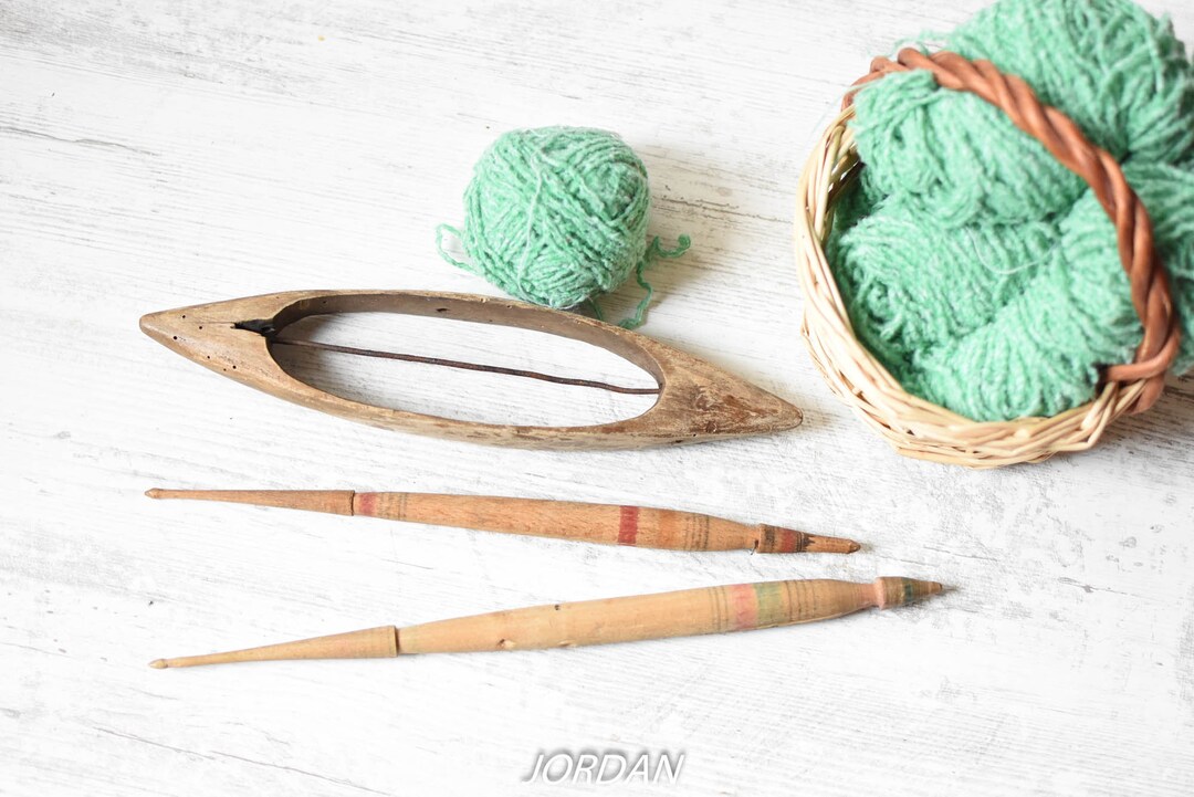 Antique Wooden Shuttle and 2 Spindle 19 Century//wooden Spindles ...