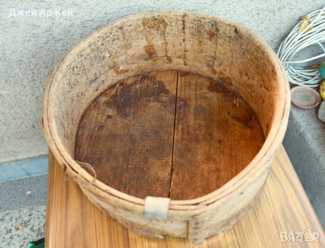 Vintage Wooden Cheese Box/vintage Old Antique Primitive Big Wooden Bowl ...