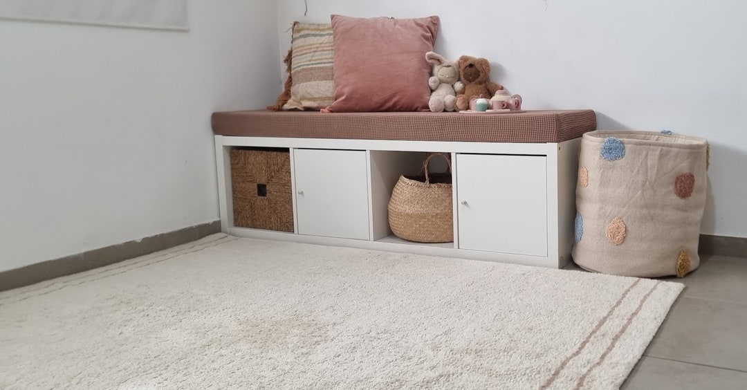 IKEA Kallax Seat Cushion Bench Brown Chocolate Waffle Pique Seat ...