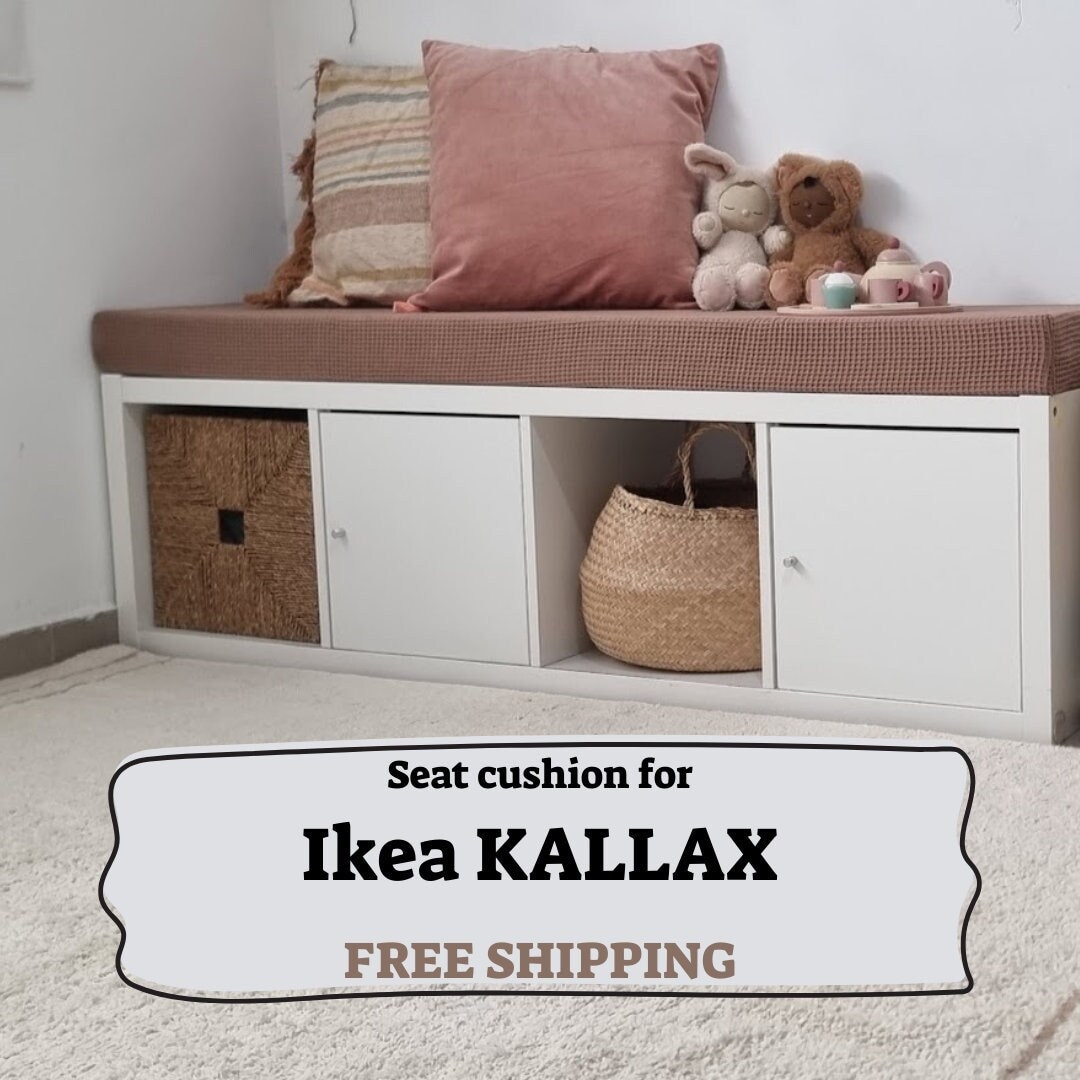 IKEA Kallax Seat Cushion - Bench | Brown Chocolate Waffle Pique | Seat ...