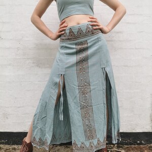 Viking Skirt - Woad Blue - Boho Festival Rave Skirt - Etsy