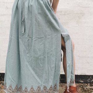 Viking Skirt - Woad Blue - Boho Festival Rave Skirt - Etsy