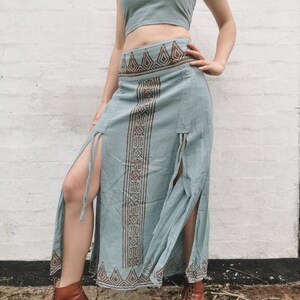 Viking Skirt - Woad Blue - Boho Festival Rave Skirt - Etsy