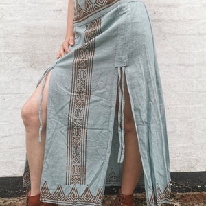 Viking Skirt - Woad Blue - Boho Festival Rave Skirt - Etsy