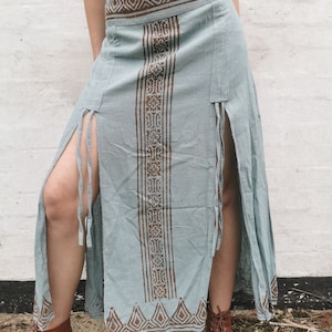 Viking Skirt - Woad Blue - Boho Festival Rave Skirt - Etsy