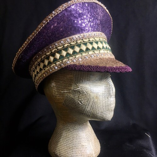 Silver Sparkly Festival Hat Military Hat Captain Hat - Etsy Australia