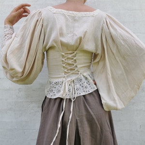 Tudor Top Cream - Renaissance Medieval Cottage Core Witch - Etsy