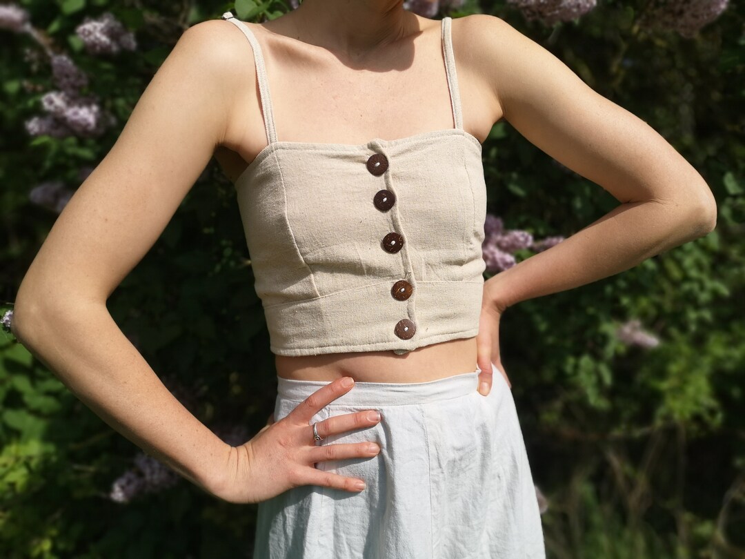 Lydia Button Down Crop Top - Etsy