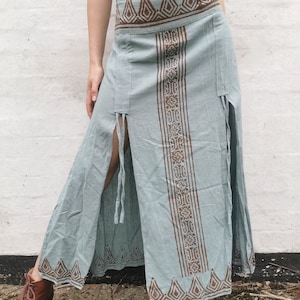 Viking Skirt - Woad Blue - Boho Festival Rave Skirt - Etsy