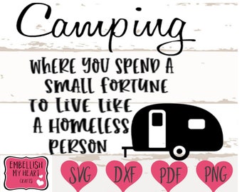 Camping Homeless Person Svg | Etsy