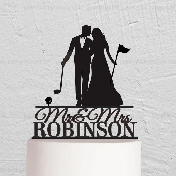 Golf Wedding Cake Topper - Etsy