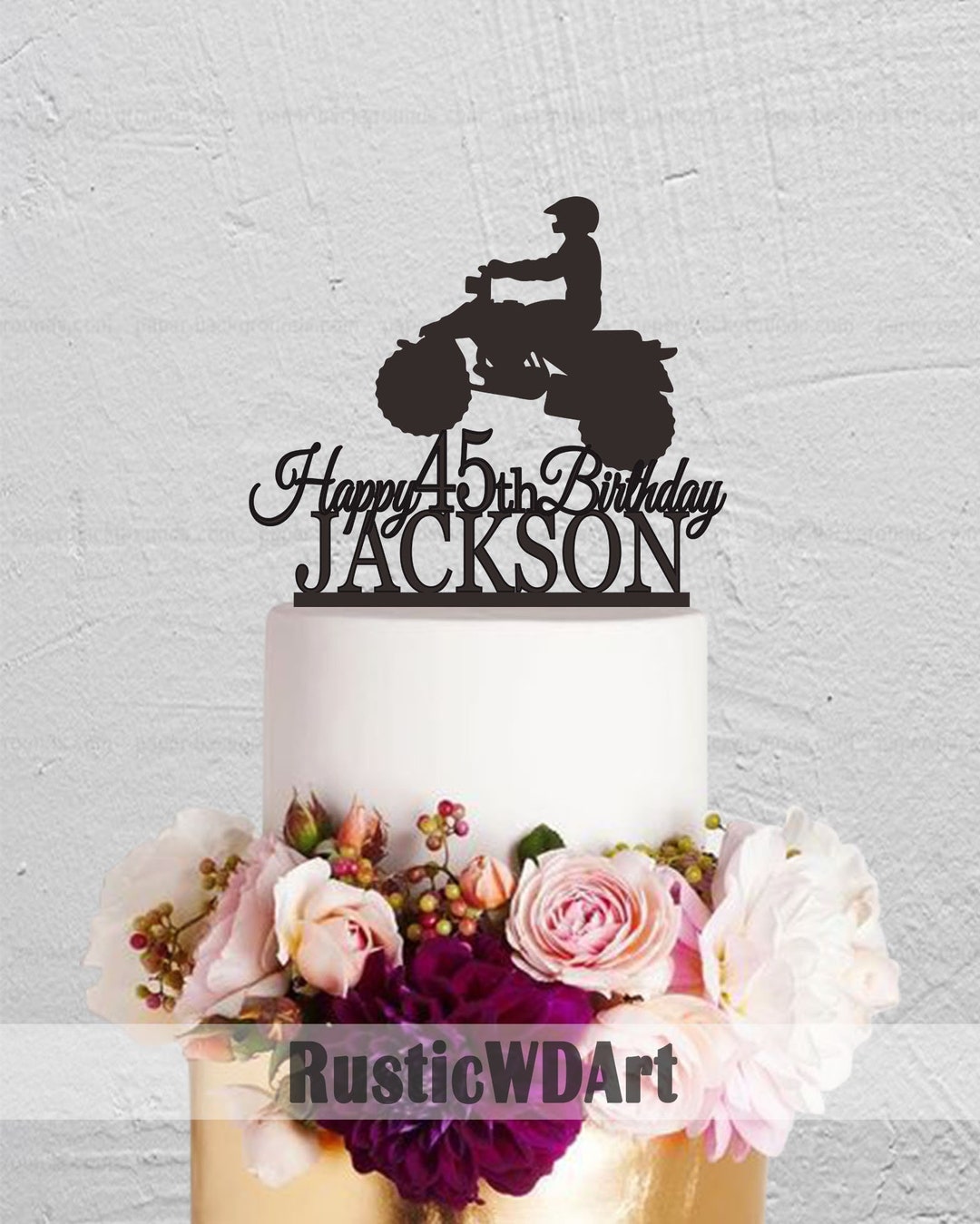 ATV Quad Bike Cake Topper, 4 Wheeler Atv Cake Topper, Atv off Road Cake ...