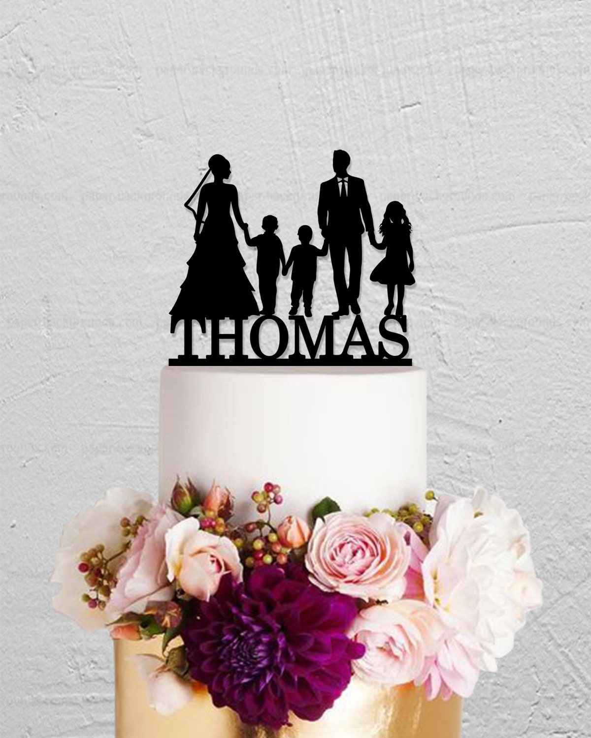 Wedding Cake TopperFamily Cake TopperCustom Cake | Etsy