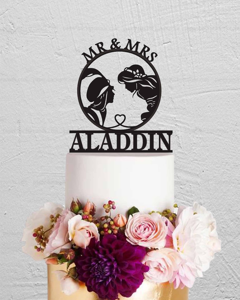 Aladdin and Jasmine Cake Topper Aladdin and Princess Cake - Etsy