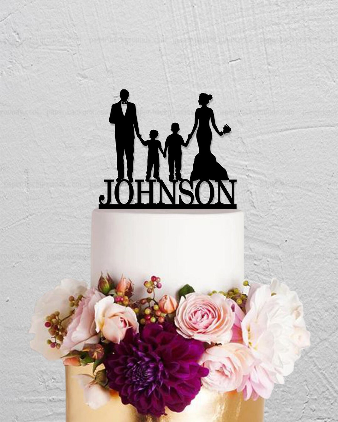 Wedding Cake Topper,family Cake Topper,bride and Groom Cake Topper ...