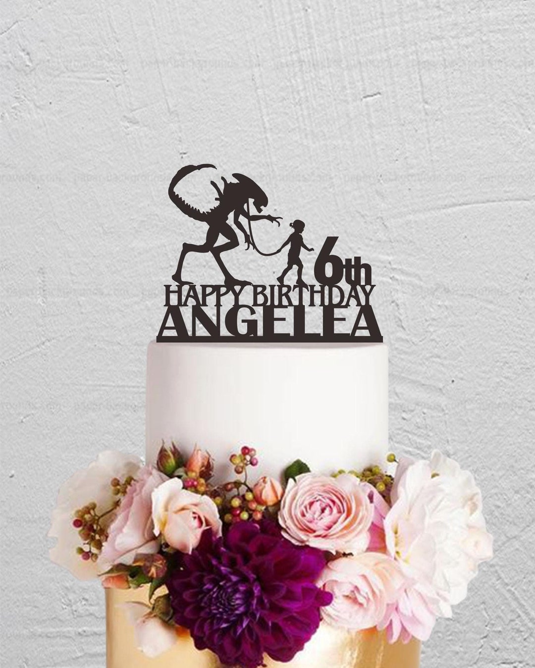 Alien Birthday Cake Topper, Monster Cake Topper, Alien Theme Decoration ...