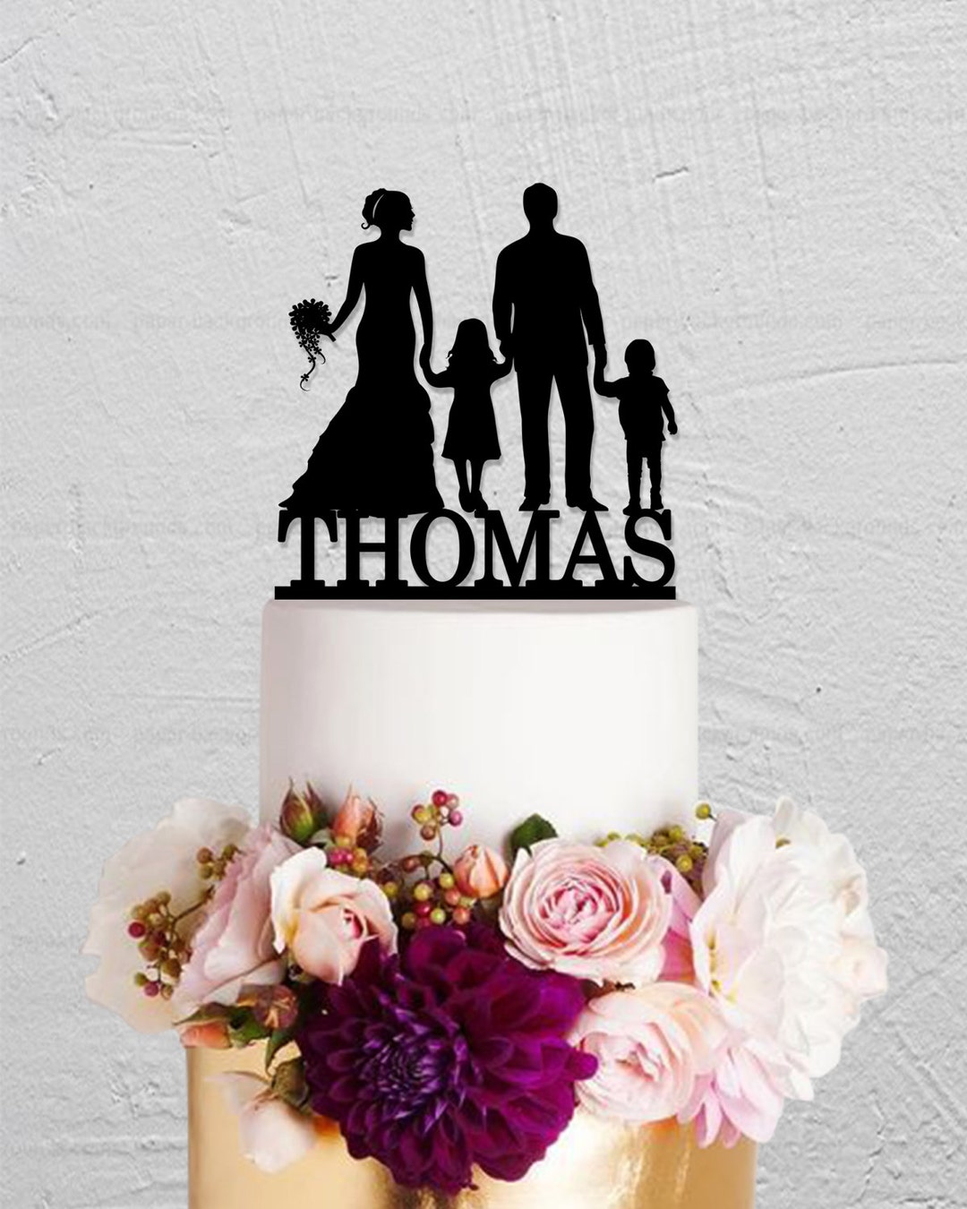 Wedding Cake Topper,family Cake Topper,custom Cake Topper,children Cake ...