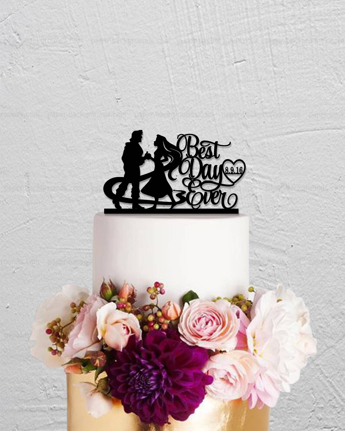 Wedding Cake Topperrapunzel Cake Topperlong Hair Princess | Etsy