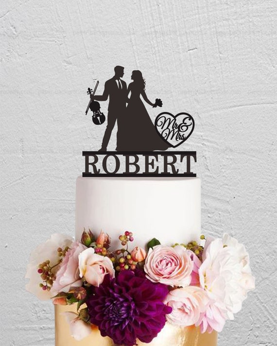 Violinist Wedding Cake Topper Violin Cake Topper Musician | Etsy