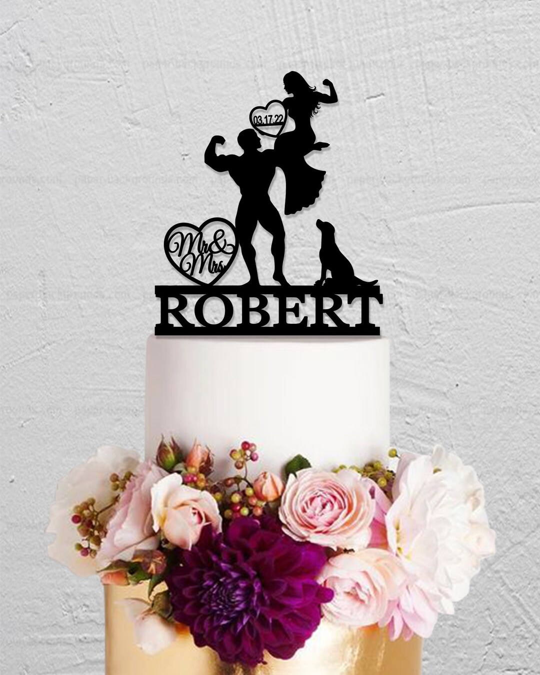 Fitness Crossfit Wedding Cake Topper, Custom Cake Topper, Gym Couple ...