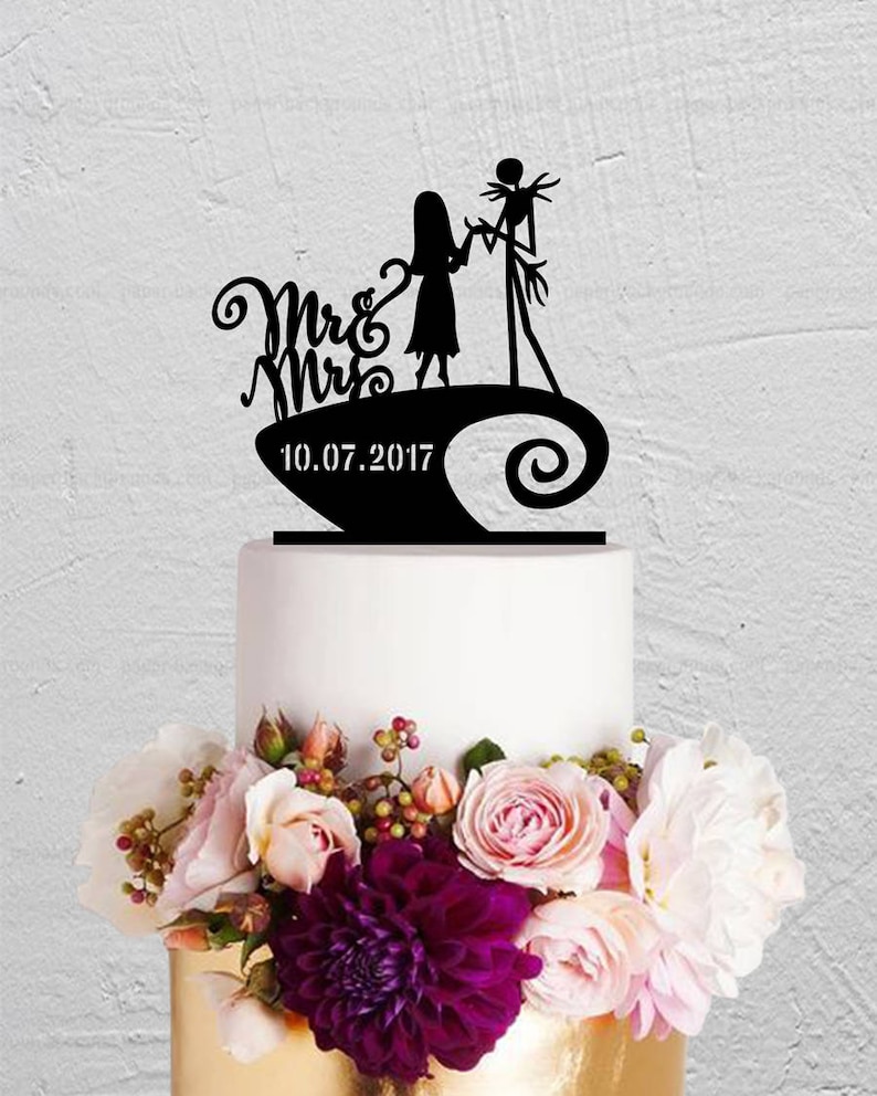 Jack y Sally Cake TopperPastel de boda TopperDecoración de - Etsy España