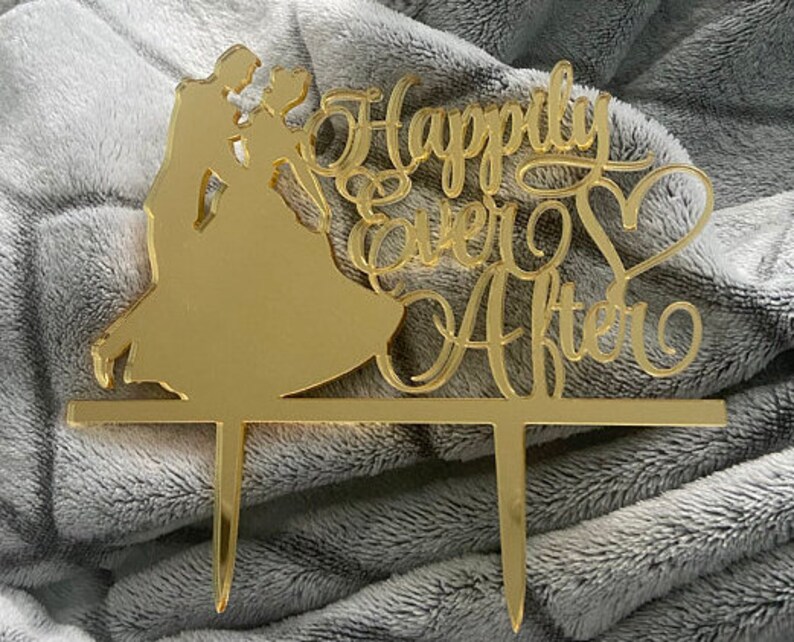Wedding Cake Topper,happily Ever After Topper,cinderella Cake Topper ...