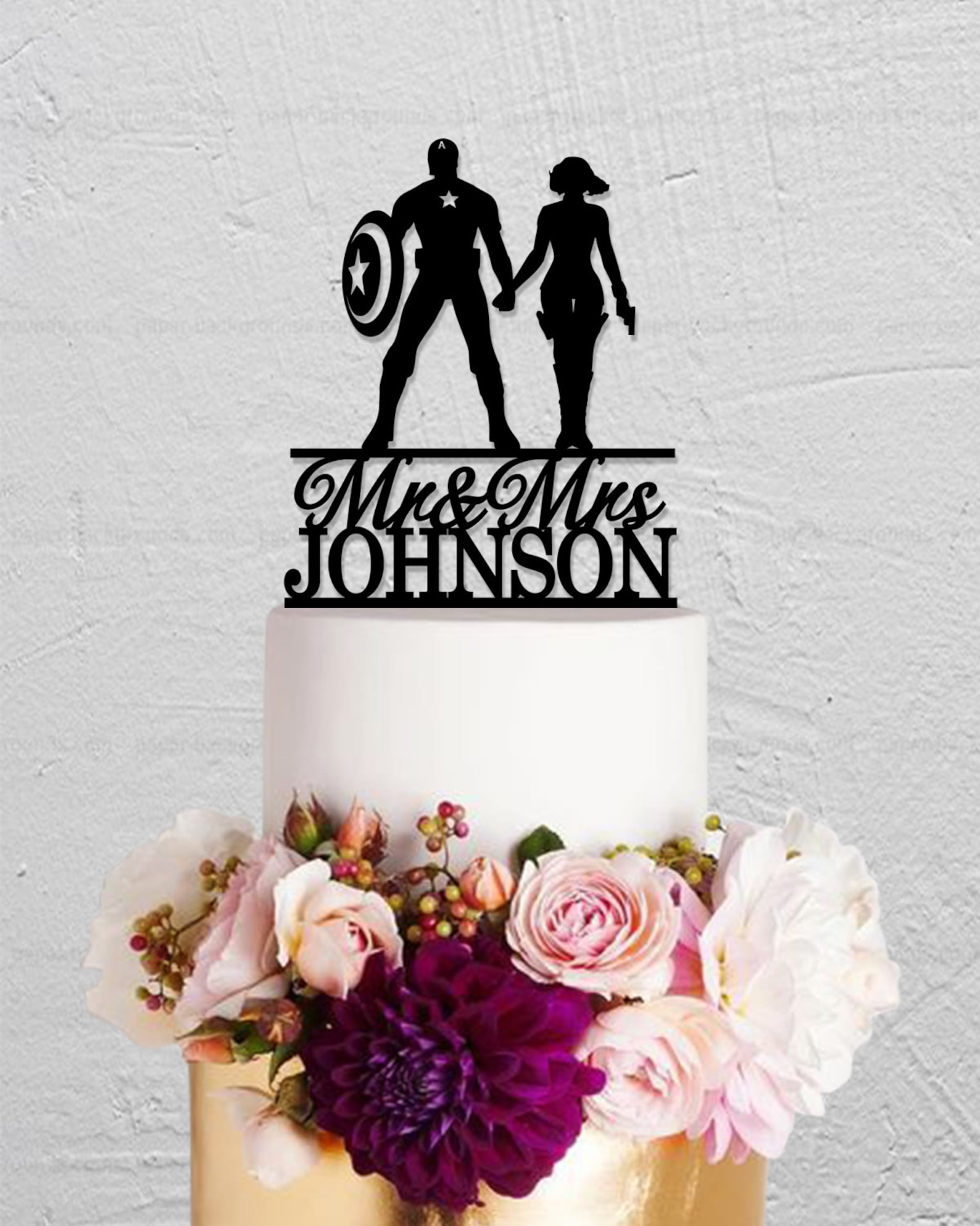 Wedding Cake Topper,captain America Cake Topper,black Widow Cake Topper ...