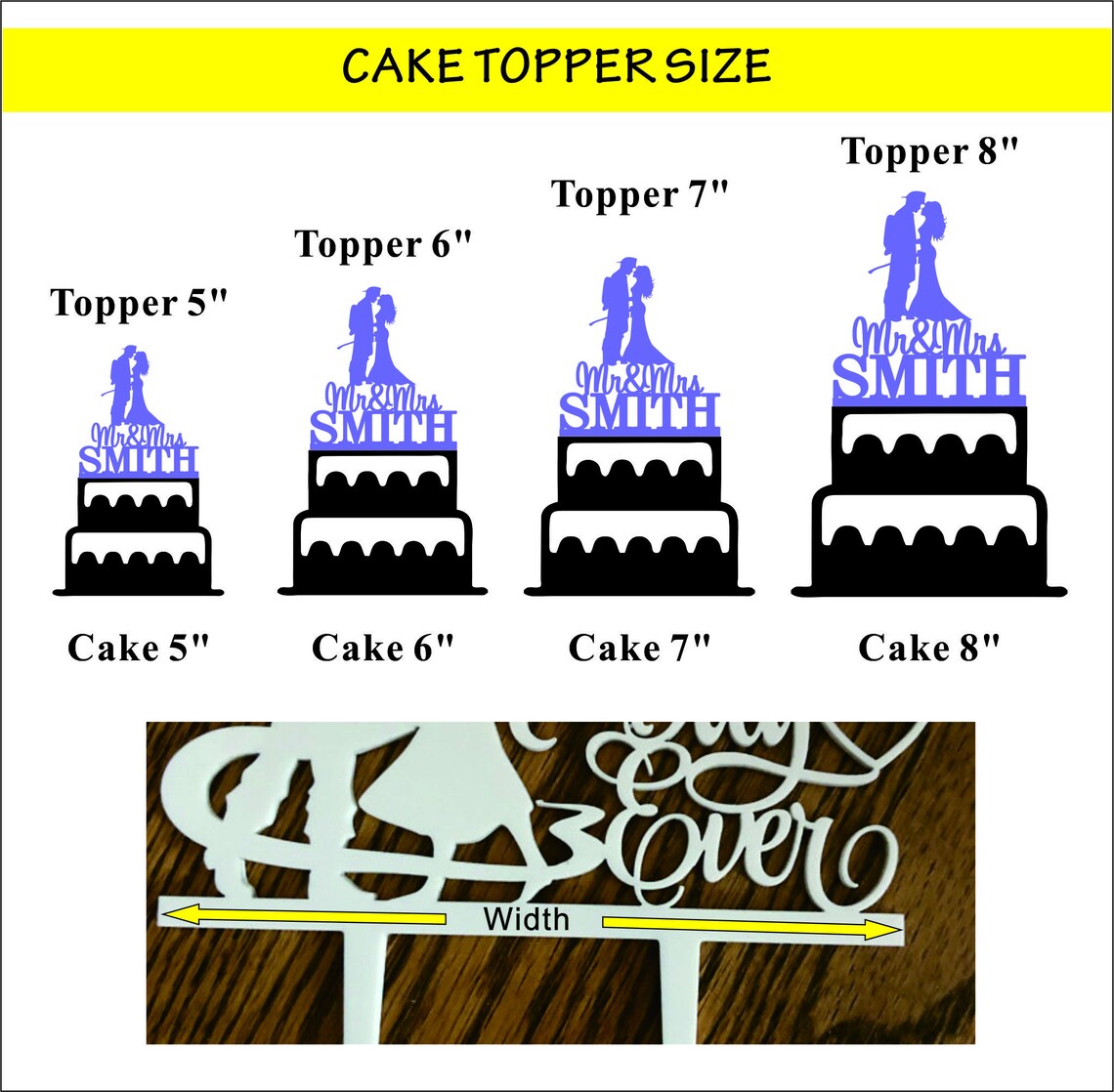 Wedding Cake Topper,family Cake Topper With Child,last Name Cake Topper ...