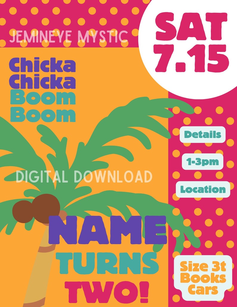 Chicka Chicka Boom Boom Digital Flyer - Etsy