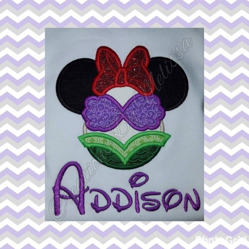 Minnie Little Mermaid /minnie Mouse Mermaid/ Little Mermaid/ - Etsy