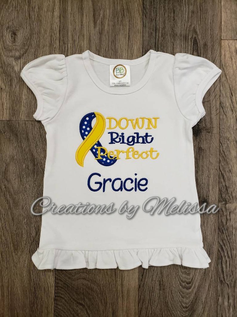 Down Right Perfect Shirt Down Syndrome Shirt Personalized - Etsy