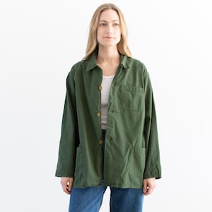 The Montmartre Jacket in Forest Green | Vintage 50s France Chore Shirt ...